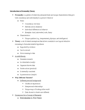 2020 personality psych 210 Paper Assignment 2 - Ashley Ross Psych 210 ...