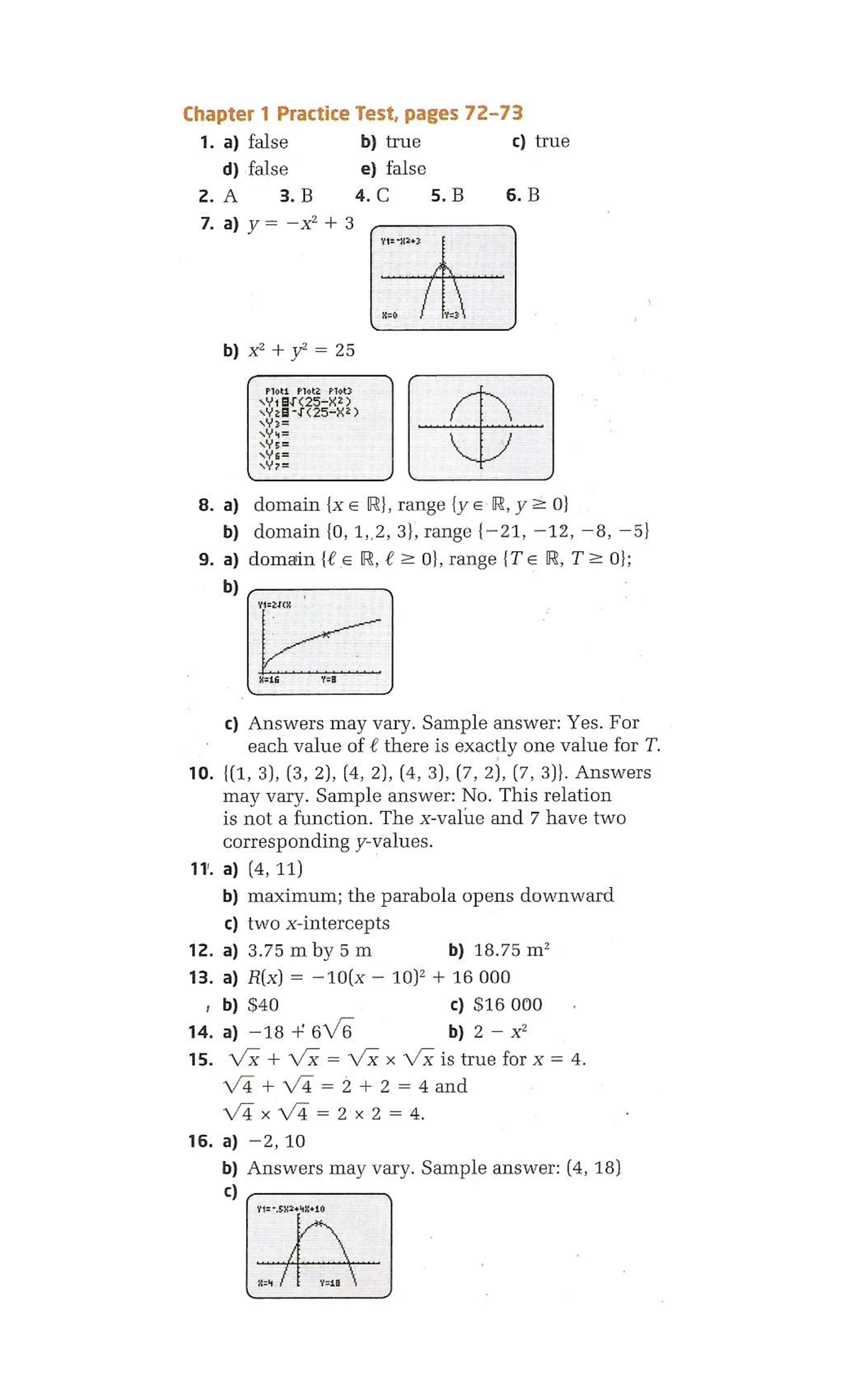 Quadratics Functions - Studocu