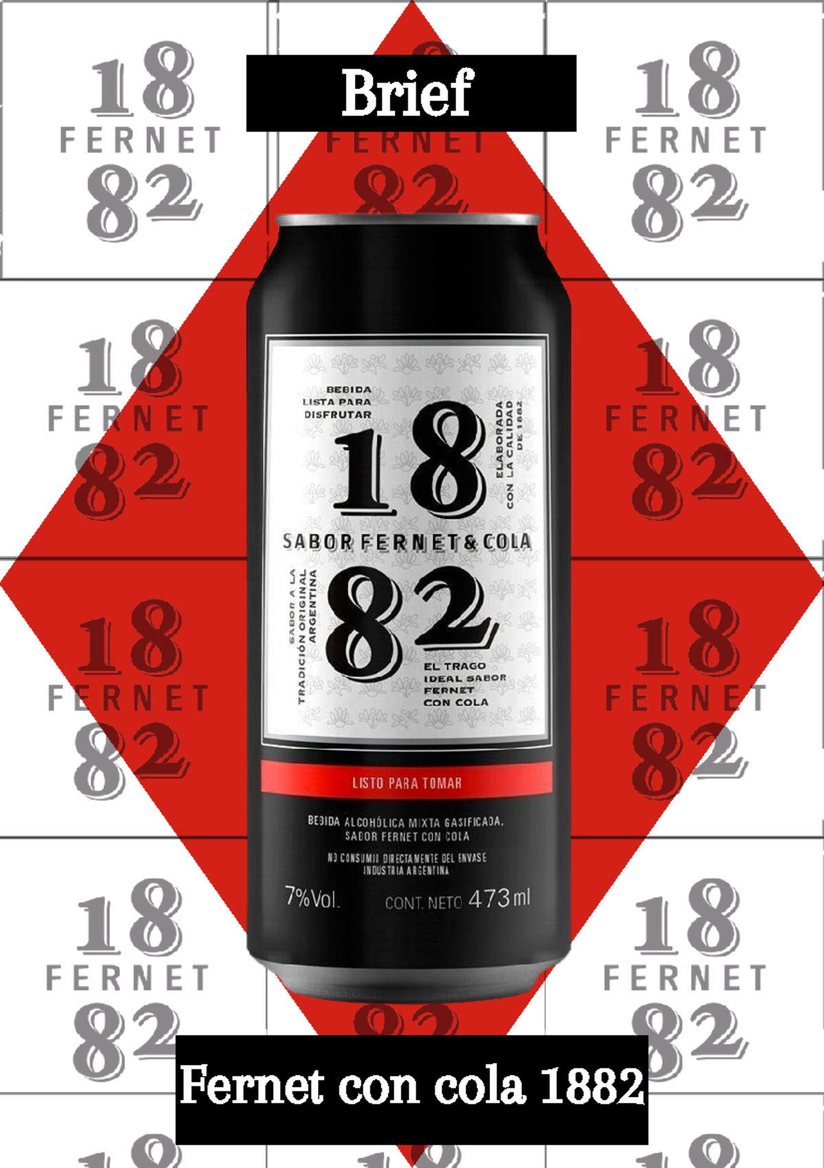 Brief Fernet 1882 - Brief Fernet con cola 1882 EQUIPO Celeste D'Andrea ...