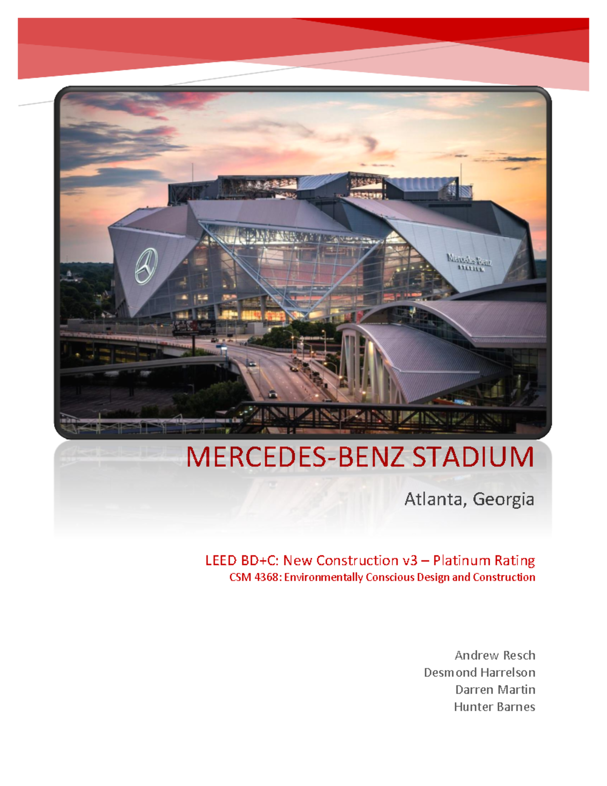 Leed-final-report-falcons-stadium compress - MERCEDES-BENZ STADIUM ...