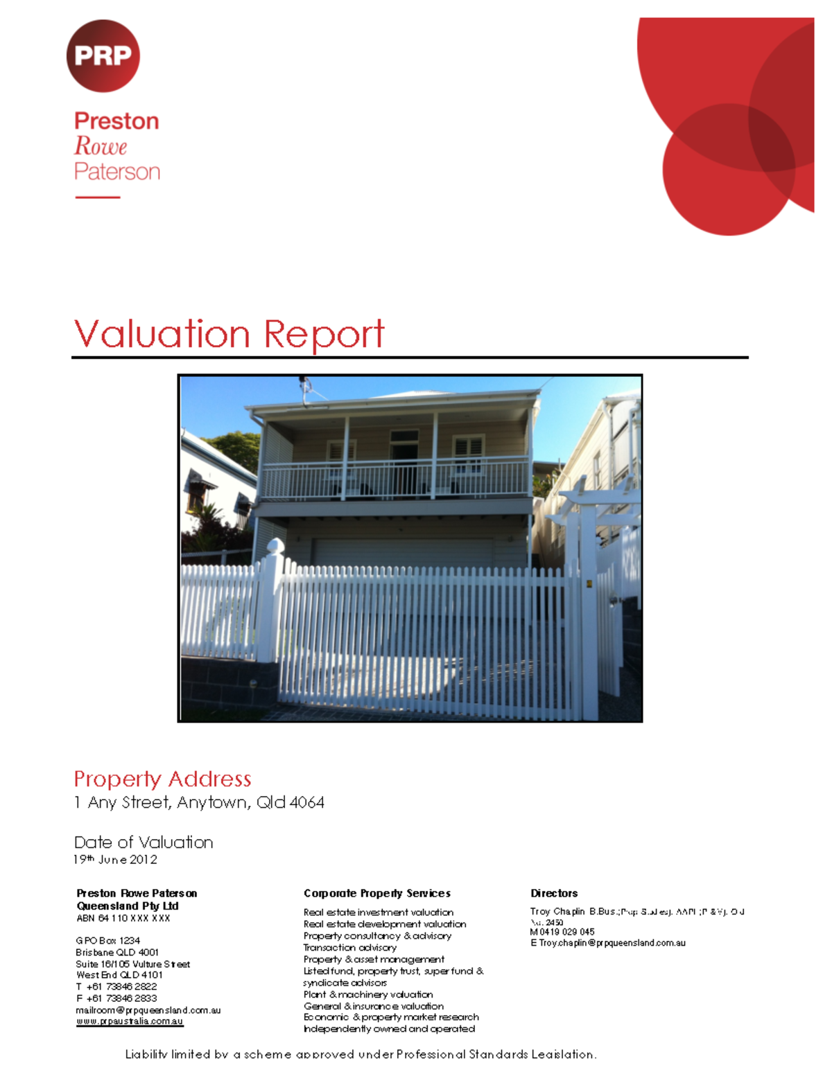 Sample Long Form Valuation - Valuation Report Property Address 1 Any ...