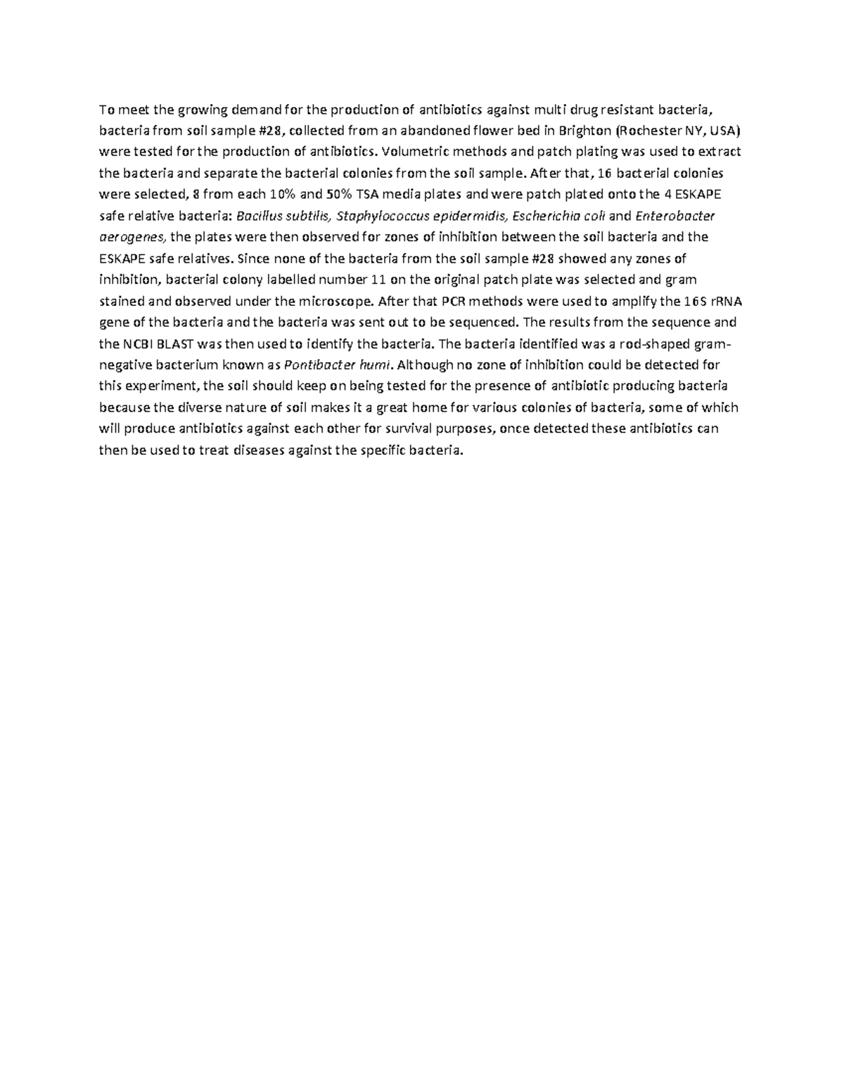 Bio lab 4 - Bio lab 4 - To meet the growing demand for the production ...