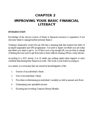 Personal Finance Chapter 8 by Cabrera - CHAPTER 8 KEYS TO SUCCESSFUL ...