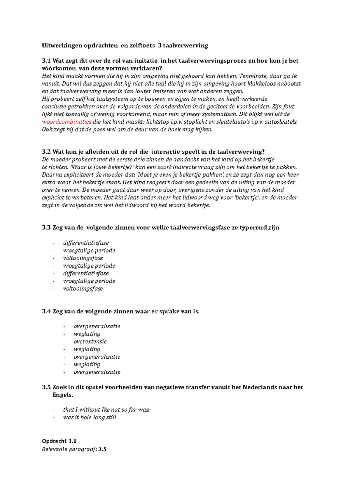 Hoofdstuk 3 taalwetenschap Nederlandse taalkunde - Uitwerkingen ...