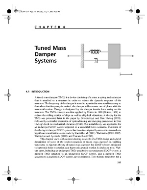Tuned Mass Damper - lec notes - Tuned Mass Dampers CEE 541. Structural ...