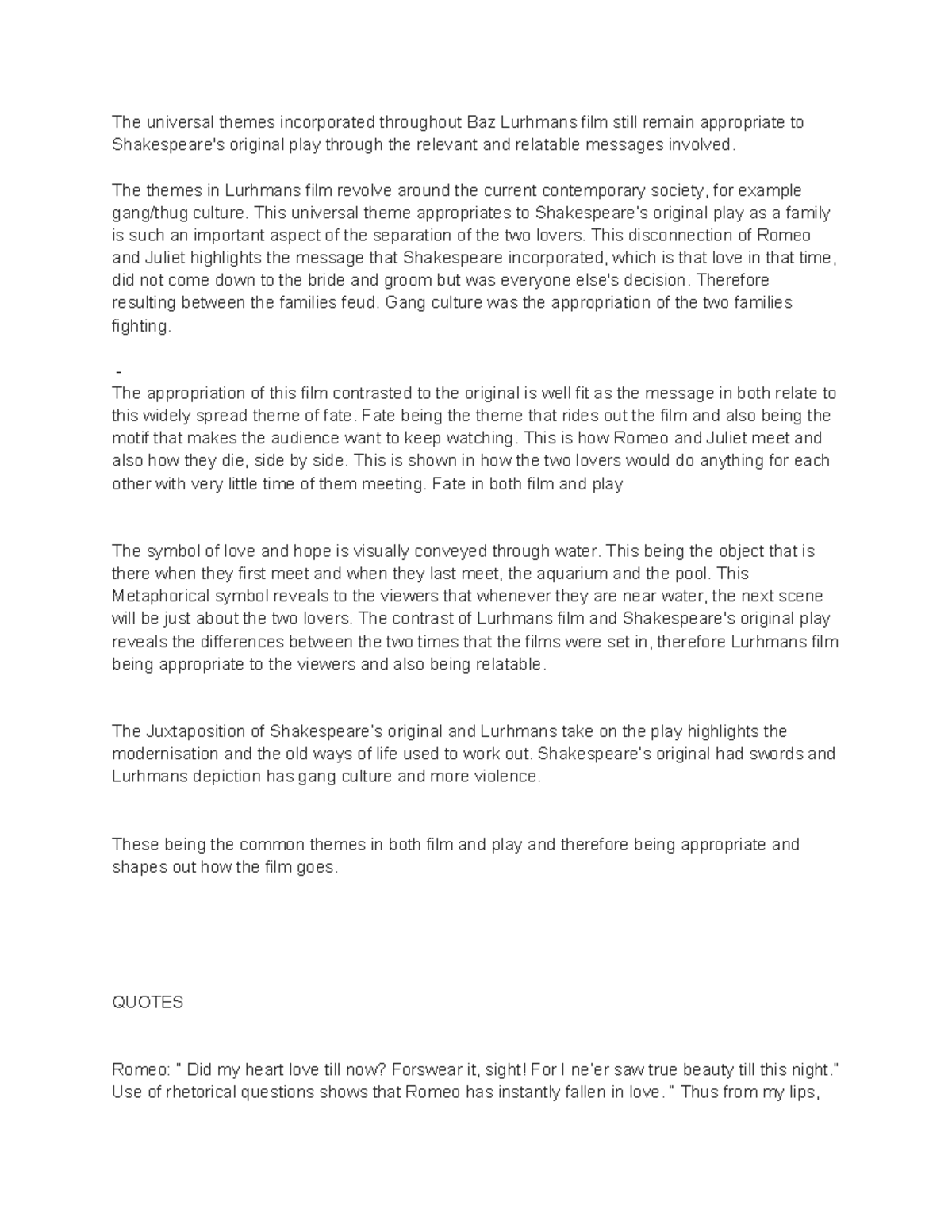Assesment - HSC band 6 essay - The universal themes incorporated ...