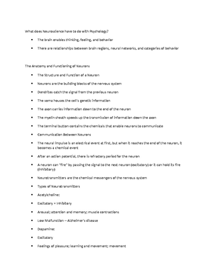 Module 5 - Course lecture notes for class - Module 5 Brain Regions and ...