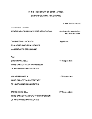 Annexure 4 Hearing date application form - ANNEXURE 4 : HEARING DATE ...