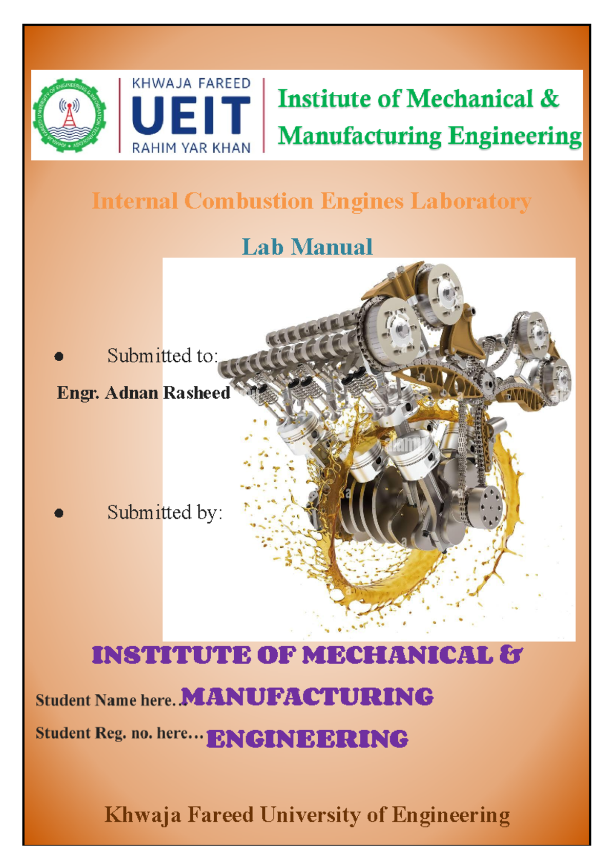 IC Engines Lab Manual 1-4 - Internal Combustion Engines Laboratory Lab ...