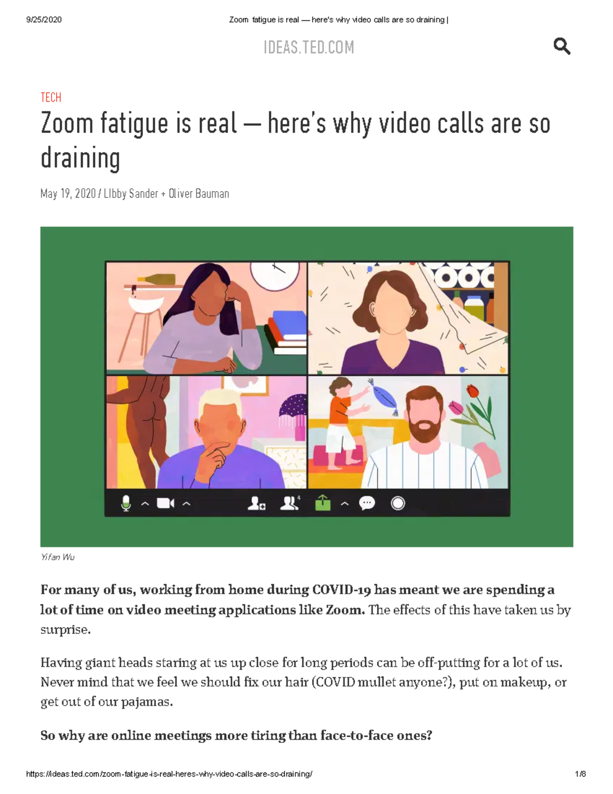 Zoom fatigue is real — here’s why video calls are so draining - TECH ...