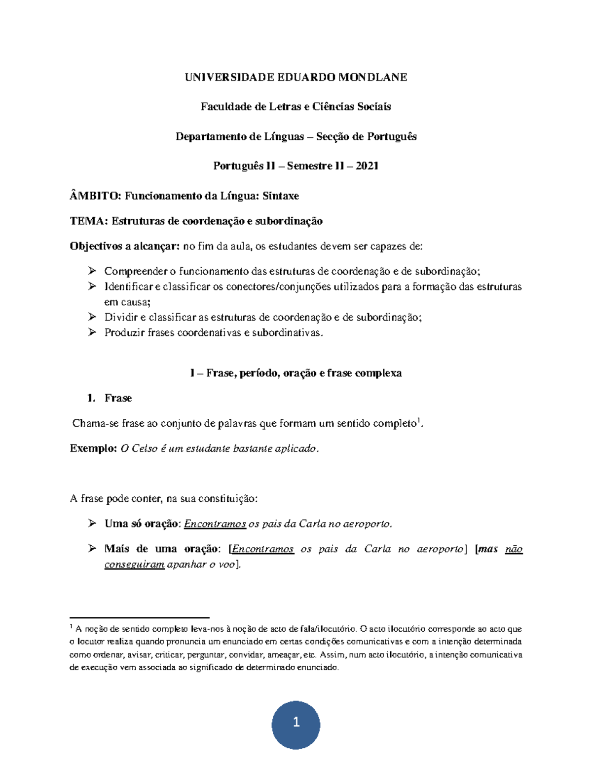 AULA Nº 06 - Frase Complexa - Coordenação E Subordinação - Síntese ...