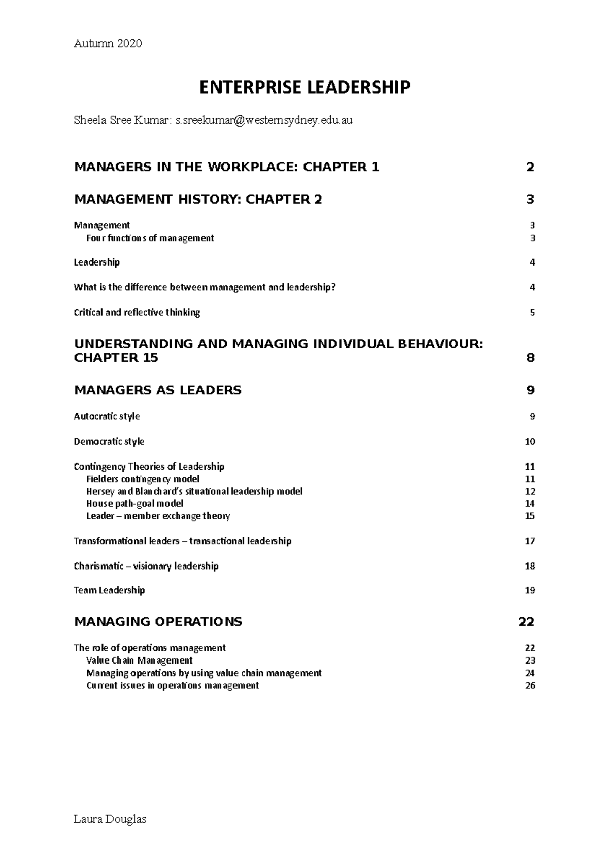 Enterprise Leadership - ENTERPRISE LEADERSHIP MANAGERS IN THE WORKPLACE ...