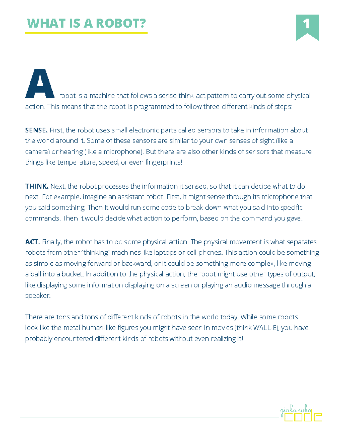 Topic for subject English Lesson 1-Robotic-worksheet - WHAT IS A ROBOT ...