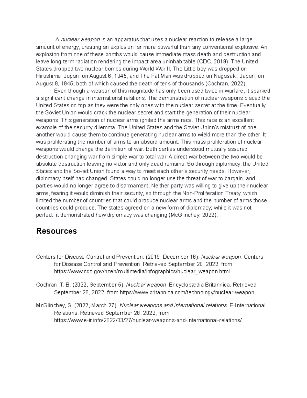 How Nuclear Weapons Have Shaped International Relations and World ...