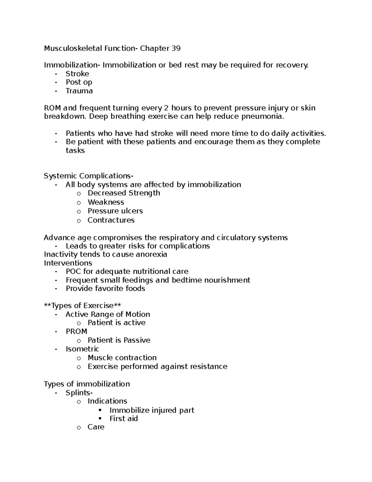 Musculoskeletal Function Chapter 39 Enrichment - Musculoskeletal ...