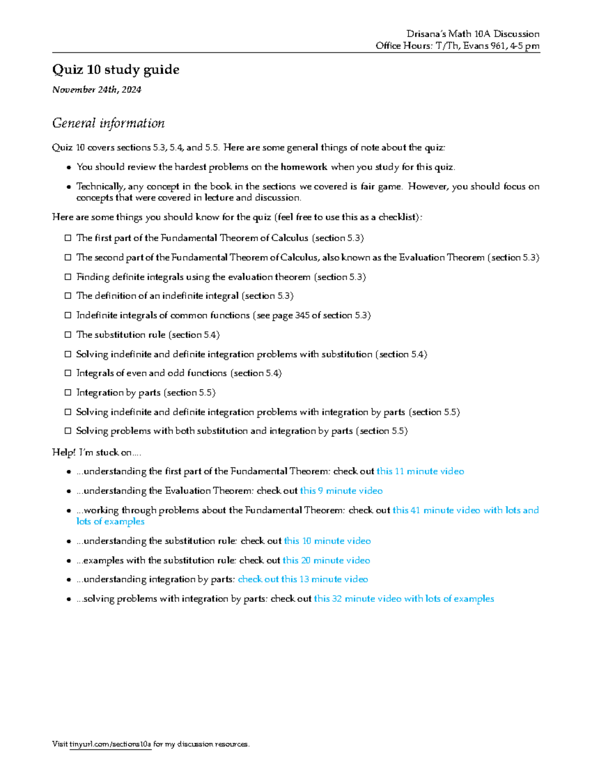 Quiz 10 study guide - help understand linear algebra and the concepts covered on the quiz 10 for ...