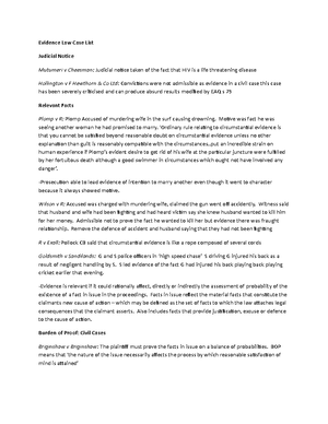 Evidence Law Module 1 - General Introduction and Relevance - EVIDENCE ...