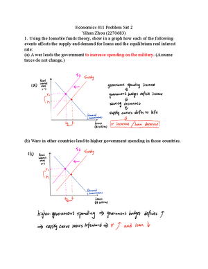 ECON 411 Problem Set 4 - Econ 411 - Money & Banking, Problem Set # As we know from the - Studocu