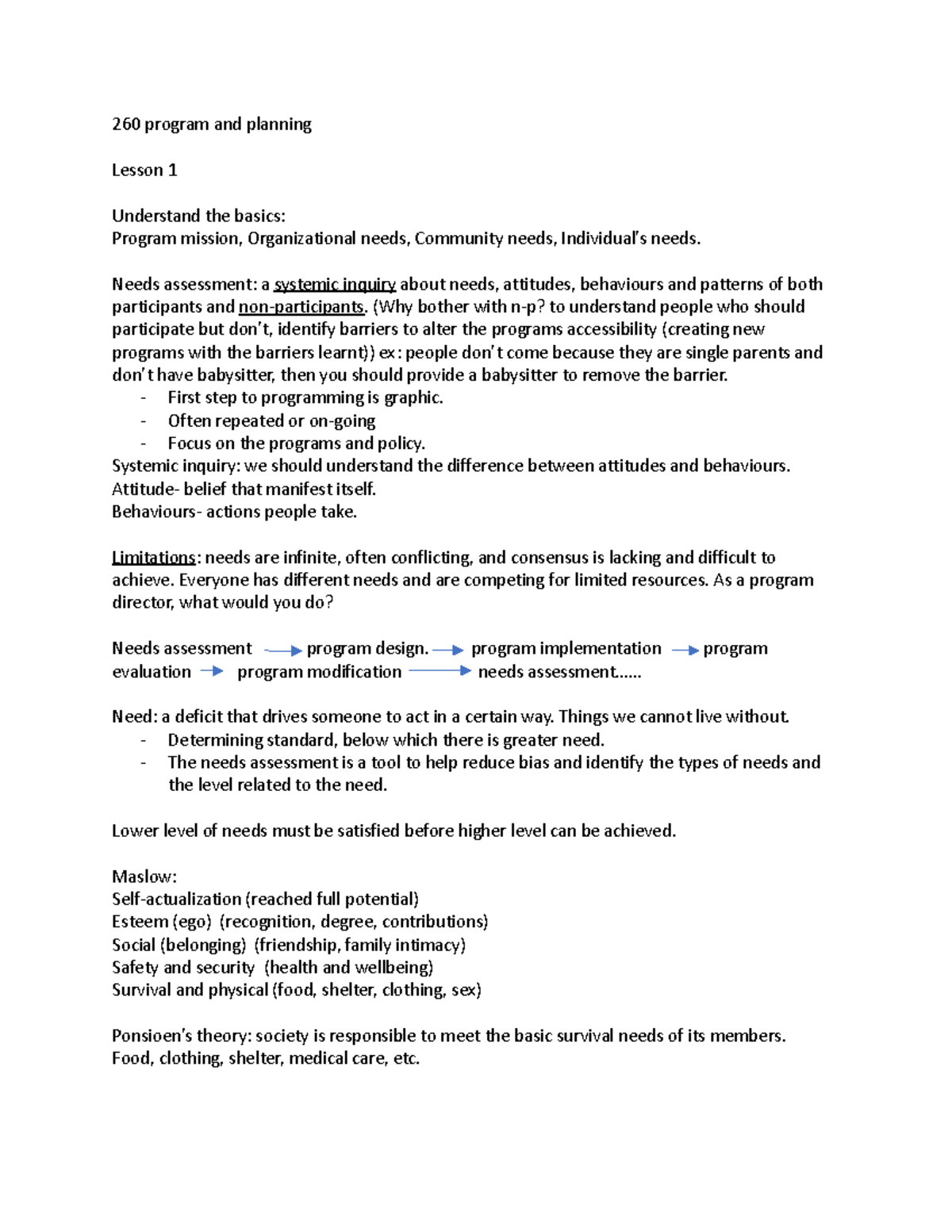 Lesson 1 - 260 program and planning Lesson 1 Understand the basics ...