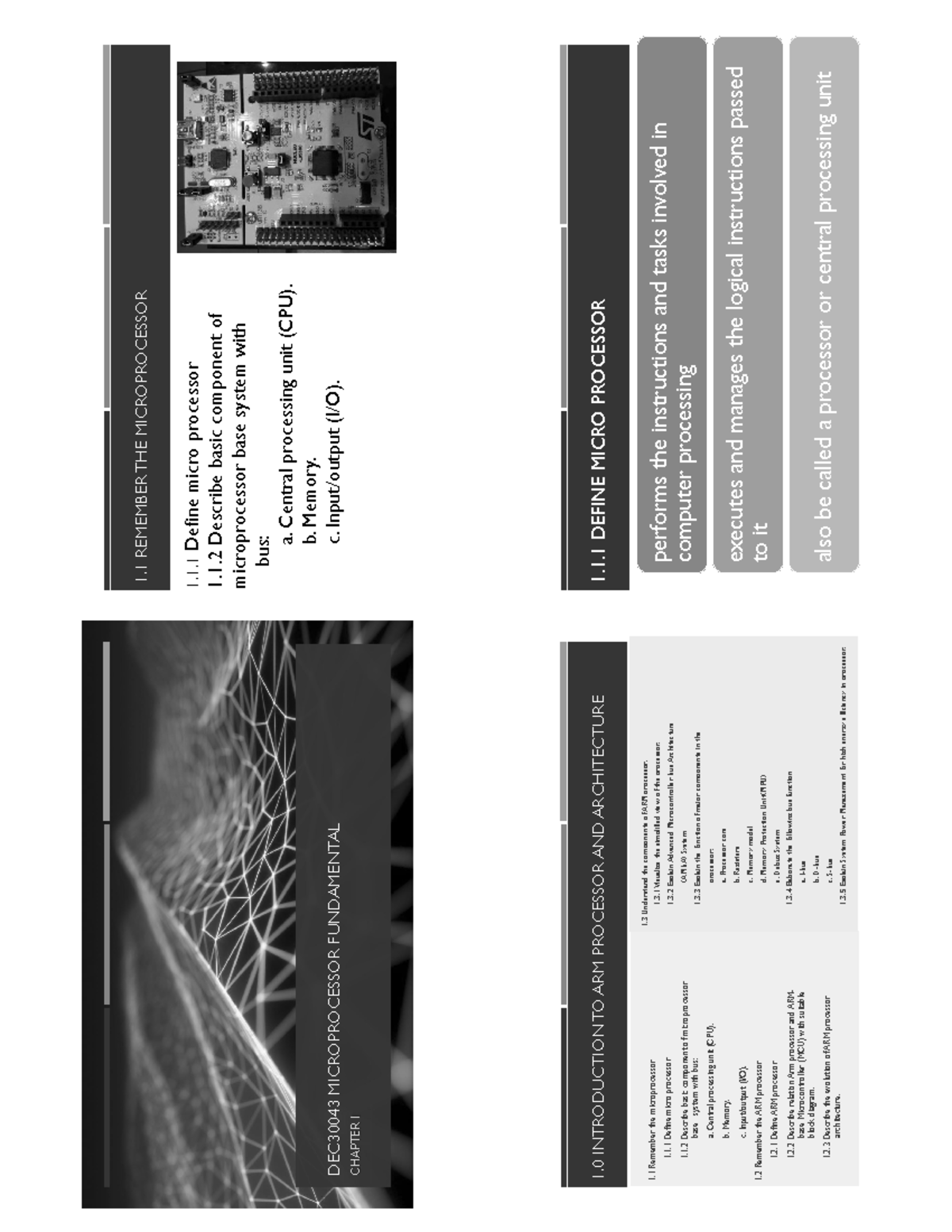 NOTA Micro 6 - Nota - DEC30043 MICROPROCESSOR FUNDAMENTAL CHAPTER 1 1 ...