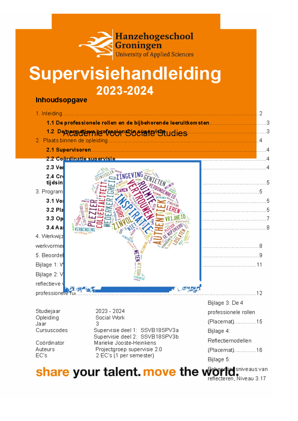 Supervisie handleiding 2023-2024(3) - Inhoudsopgave 1. - Studeersnel