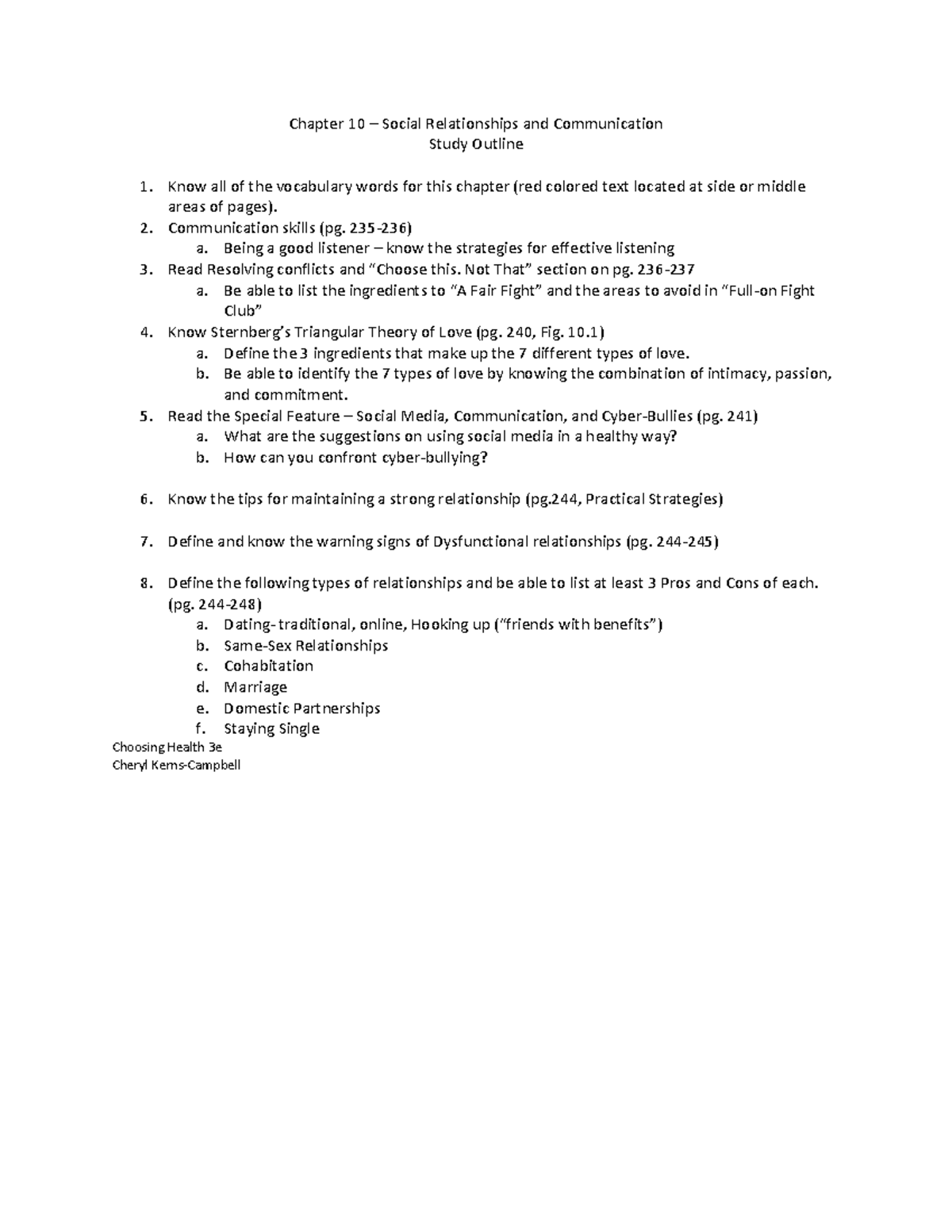 Chapter 10 study outline 2018 HED 2021 - Chapter 10 – Social ...