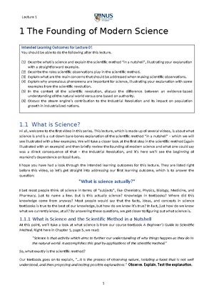 HSI Notes - Summary Scientific Inquiry - L 01 Scientific Method ...