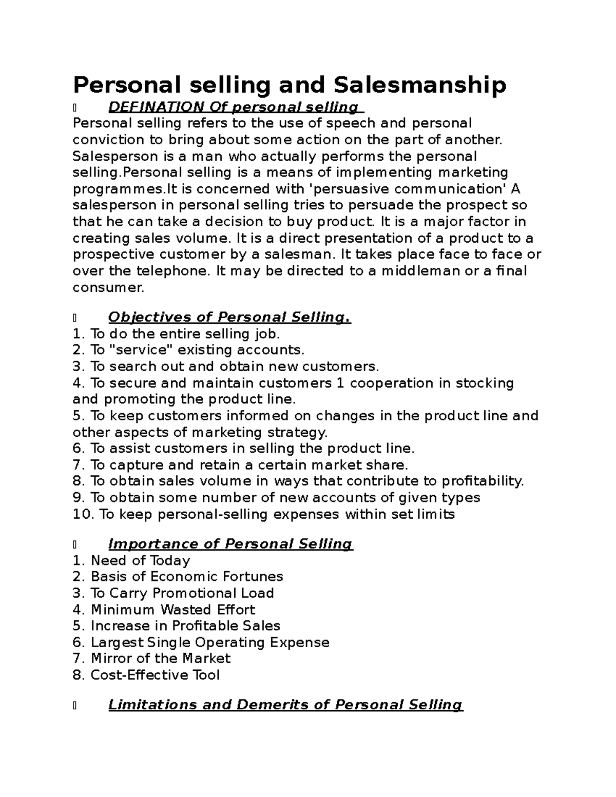 Personal selling and Salesmanship 20240521165952 - Personal selling and ...