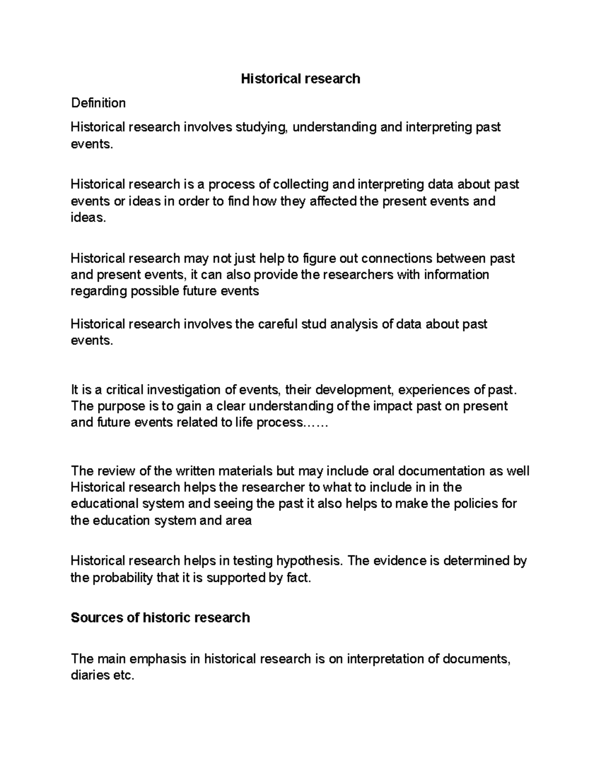 315 group 4 historic research - Historical research Definition ...