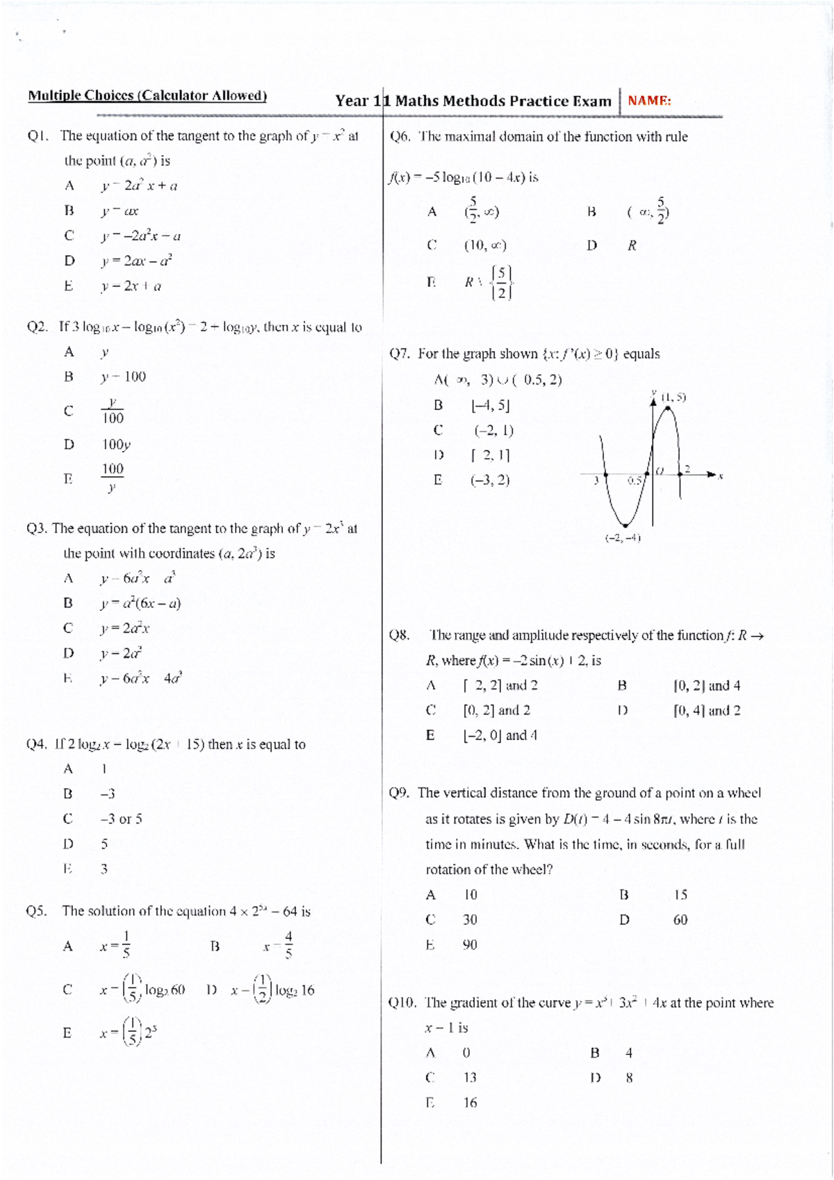 Methods Sem 2 revision - practice test - Studocu