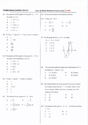 2020MM1-w - Maths methods unit 2 exam 1 - MATHEMATICAL METHODS Written ...
