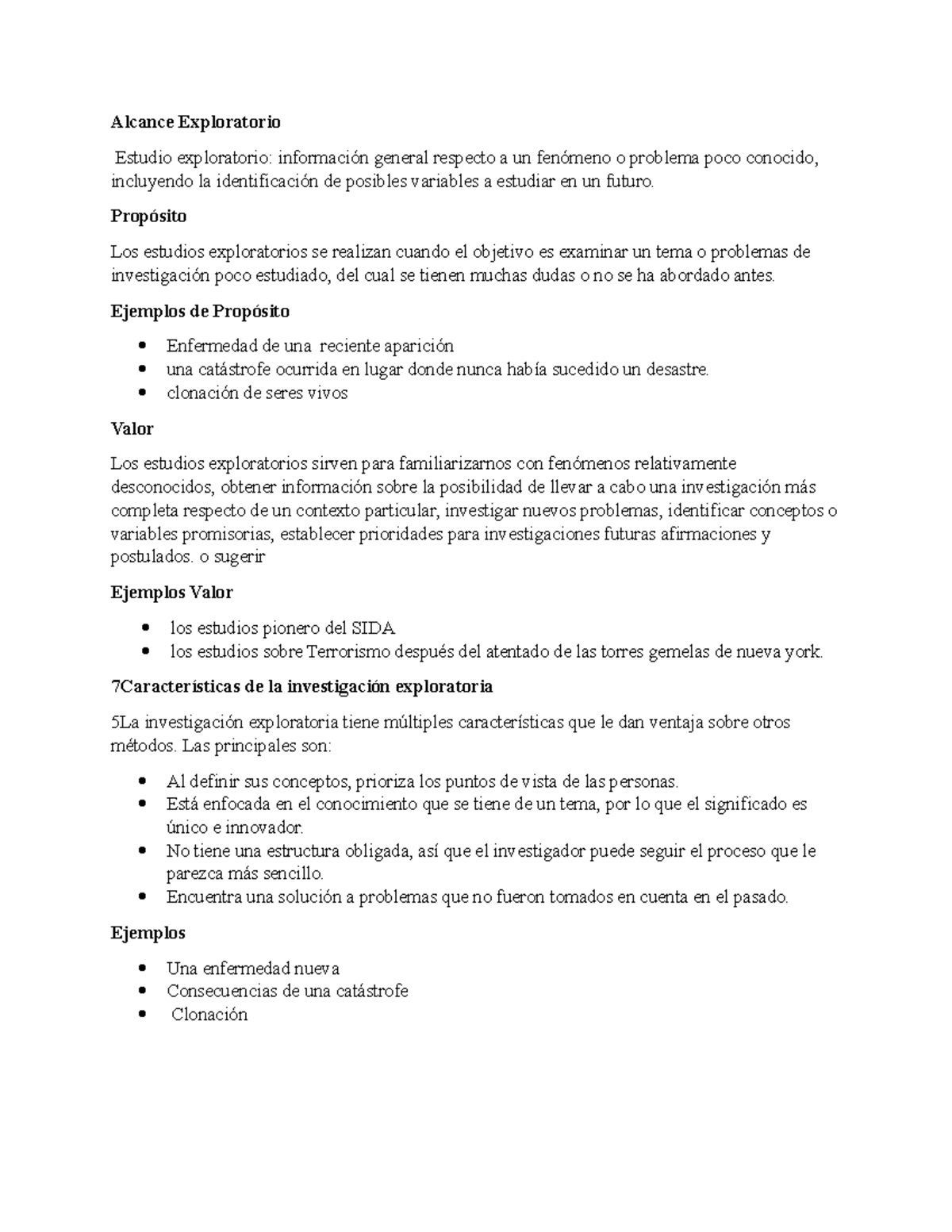 Alcances Exploratorio - Alcance Exploratorio Estudio exploratorio ...