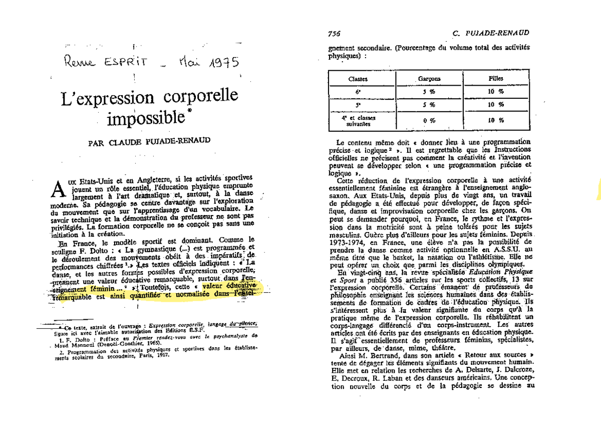 Pujade Renaud copie - texte - staps - Studocu