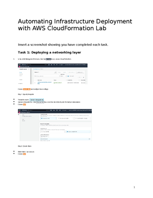Creating a Highly Available Environment - Task 1: Inspecting your VPC This lab begins with an ...