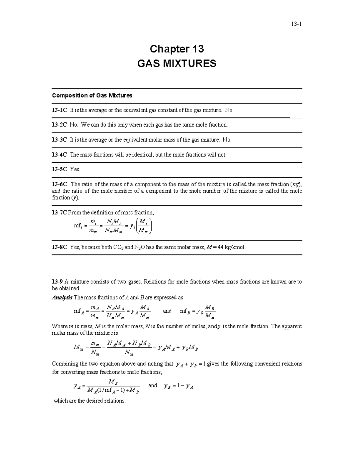 Thermo 5th chap13 p001 - Termodinámica - Chapter 13 GAS MIXTURES ...