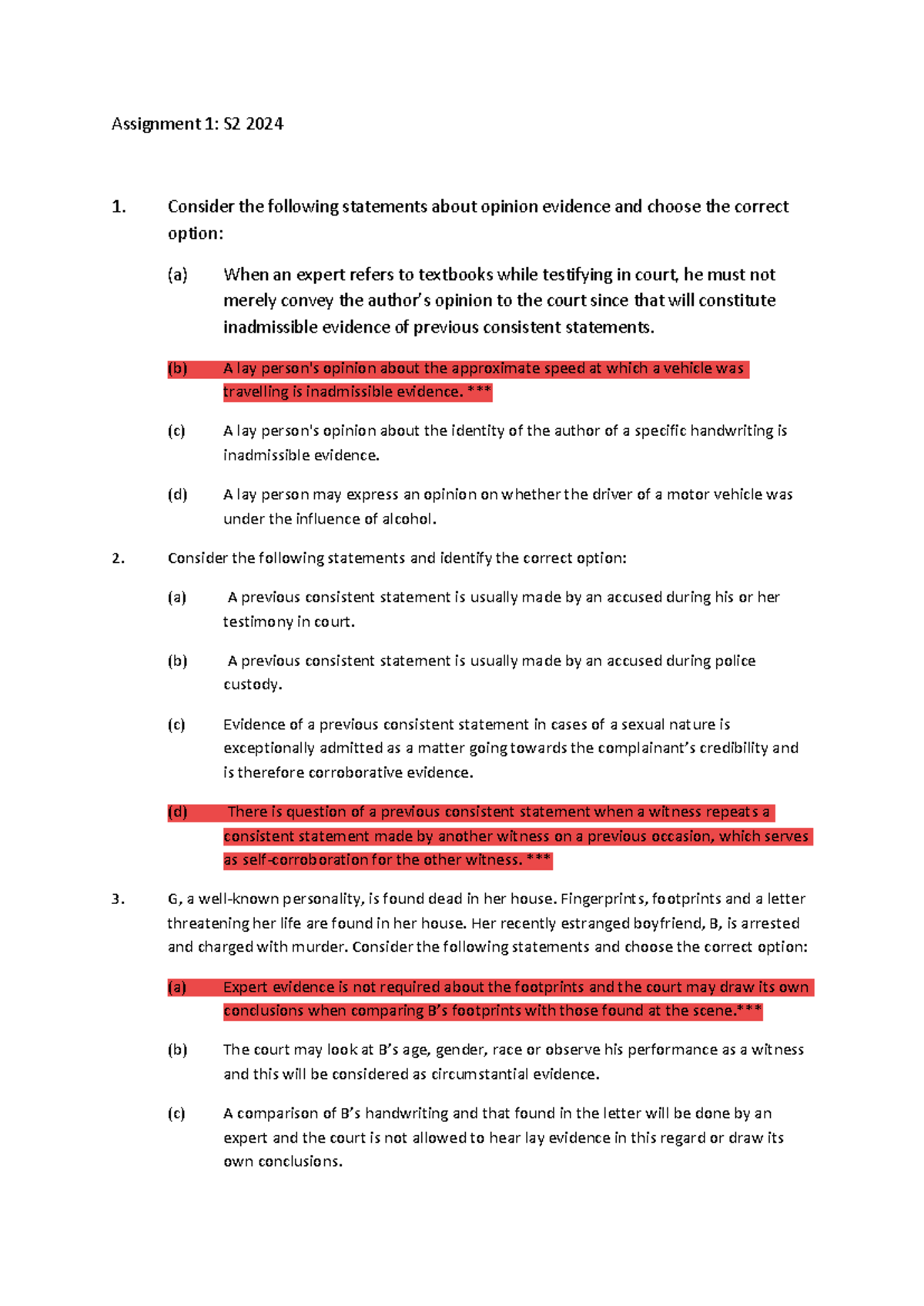 LEV3701 S2 Assignment 1 - Assignment 1: S2 2024 1. Consider the following statements about ...