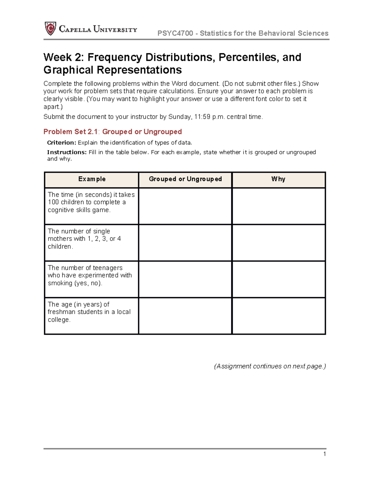 Week 2 - Stats review - Week 2: Frequency Distributions, Percentiles, and Graphical ...