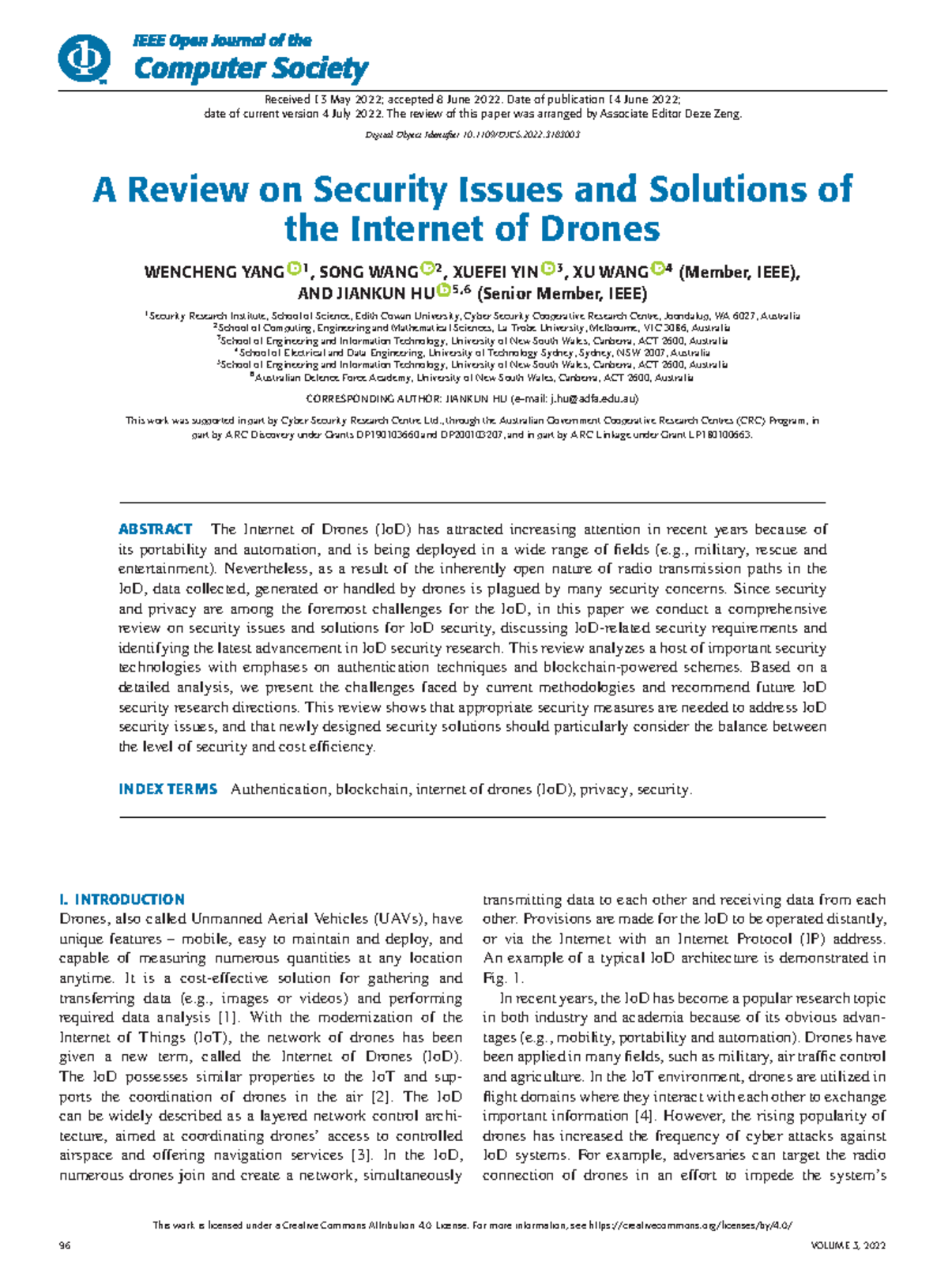 Security issues and solution of iod - Received 13 May 2022; accepted 8 ...