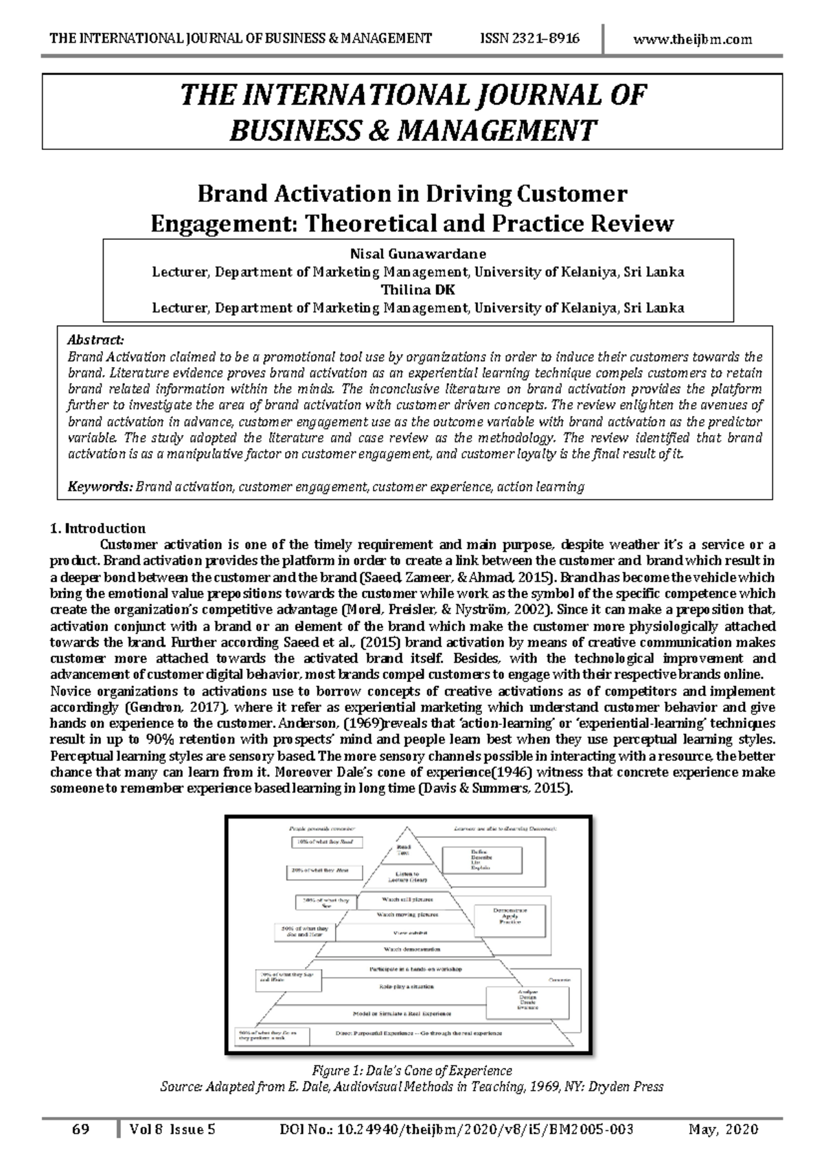 Brand Activation in Driving Customer Engagement - THE INTERNATIONAL ...