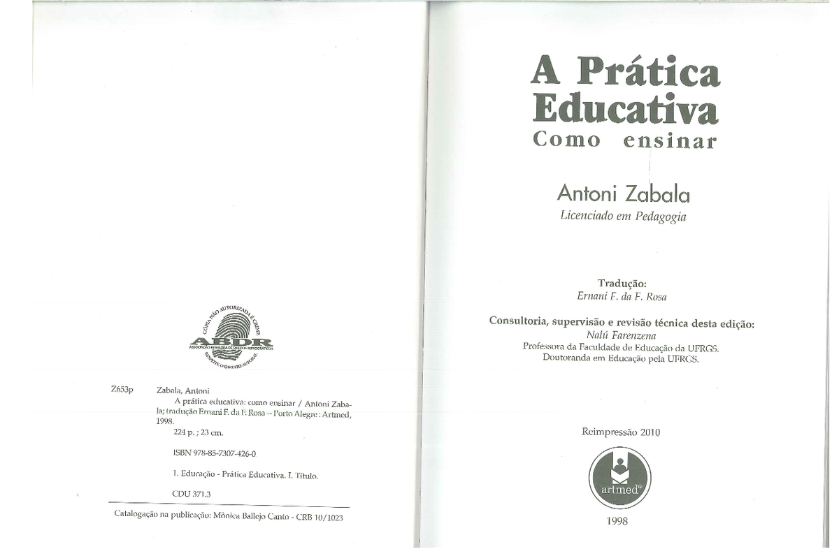 Zabala a pratica educativa - Didatica - Studocu