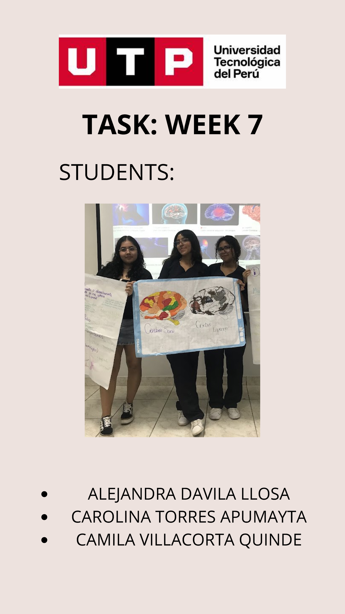 WEEK 7 - Tarea semanal 7 - Ingles II - TASK: WEEK 7 STUDENTS: ALEJANDRA DAVILA LLOSA CAROLINA ...