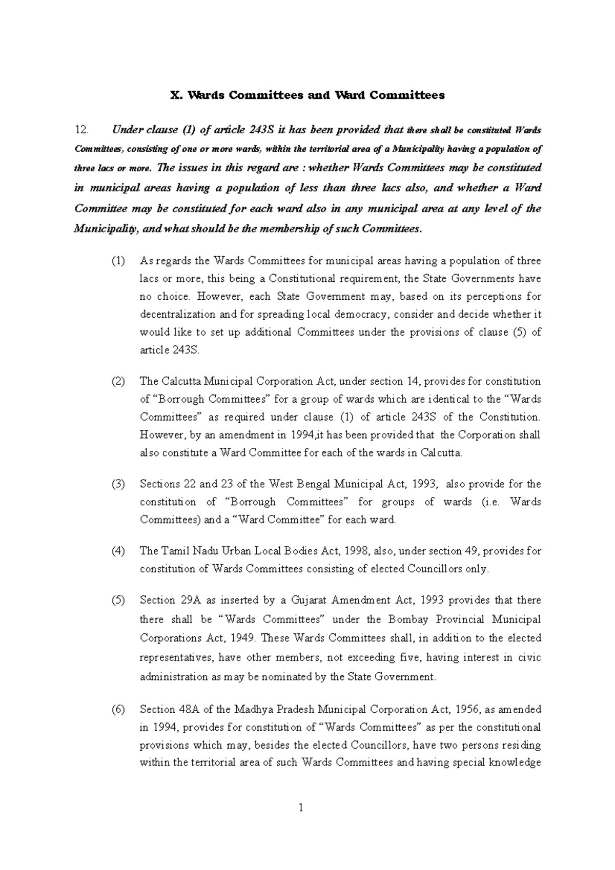 Chap10 - Gdhud - X. Wards Committees and Ward Committees Under clause ...