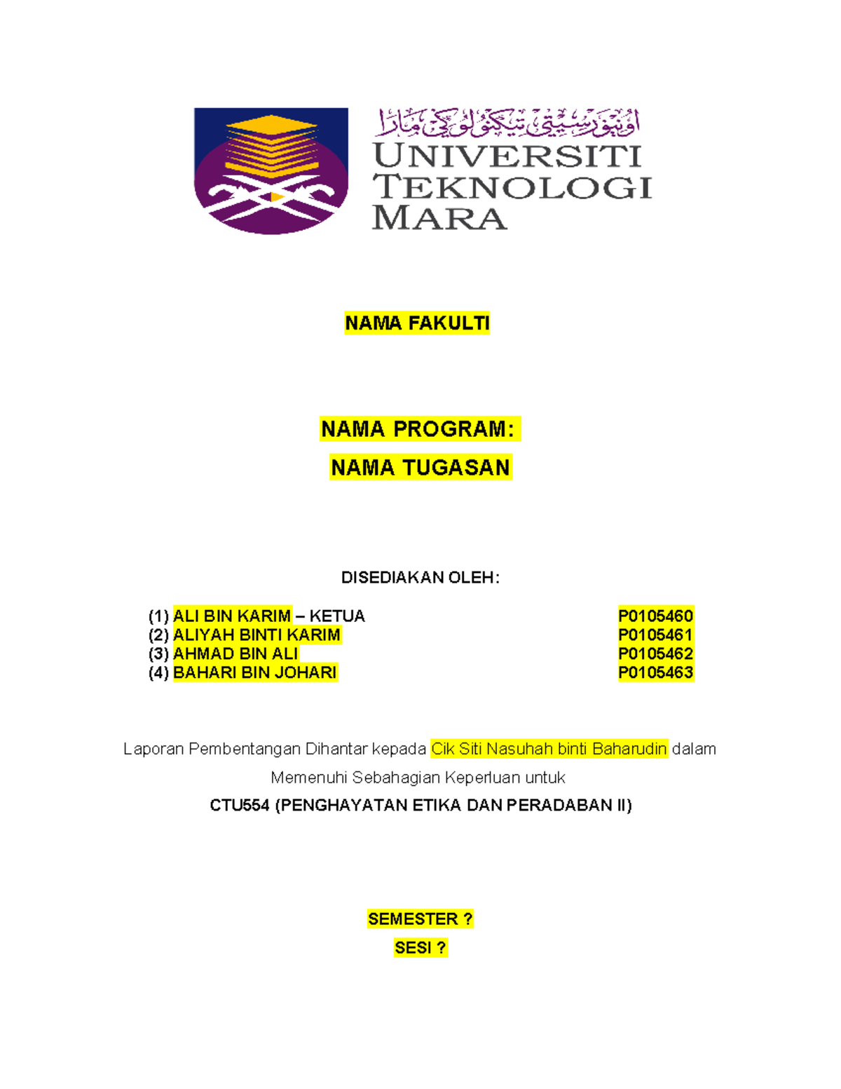 Ulasan Artikel Assignment - NAMA FAKULTI NAMA PROGRAM: NAMA TUGASAN ...