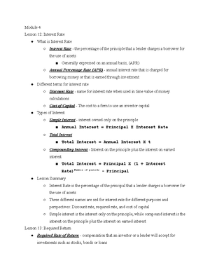 D076 Unit 2 Overview of Finance - Module 1 Lesson 1 - What is Finance ...