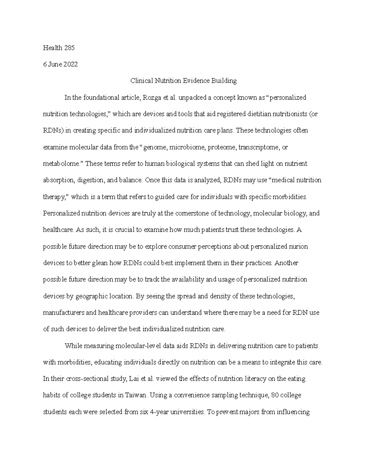 Clinical Nutrition Evidence Building 6 6 Health 285 6 June 2022 clinical-nutrition-evidence-building-6-6-health-285-6-june-2022
