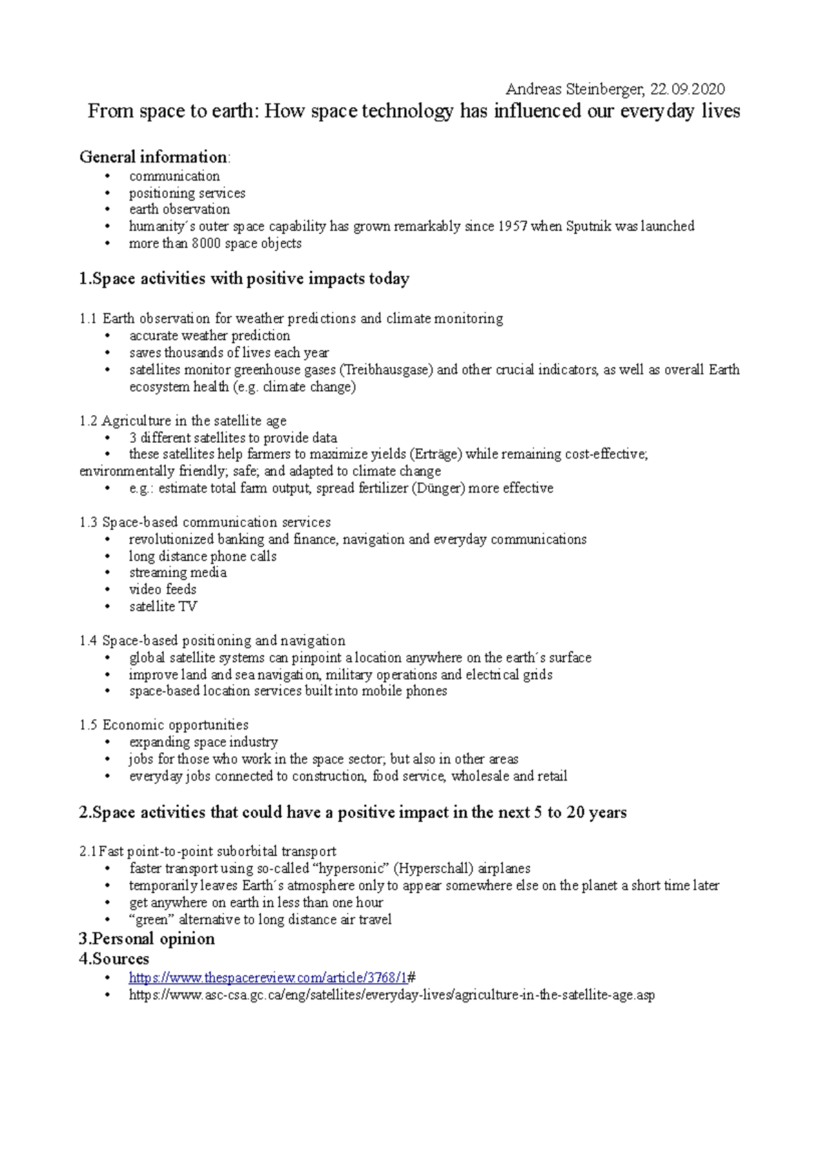 English-presentation-handout- 1 How space technology influences our ...
