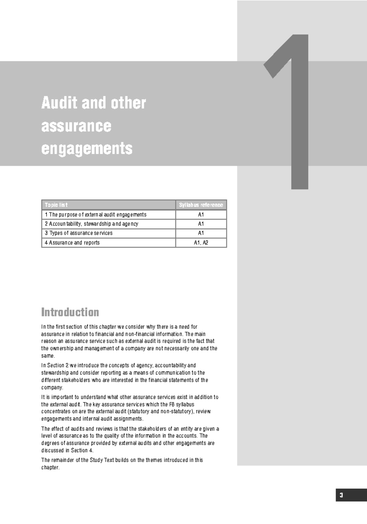 Acca f8 audit and assurance int study text bpp 16 129 - 3 Topic list ...