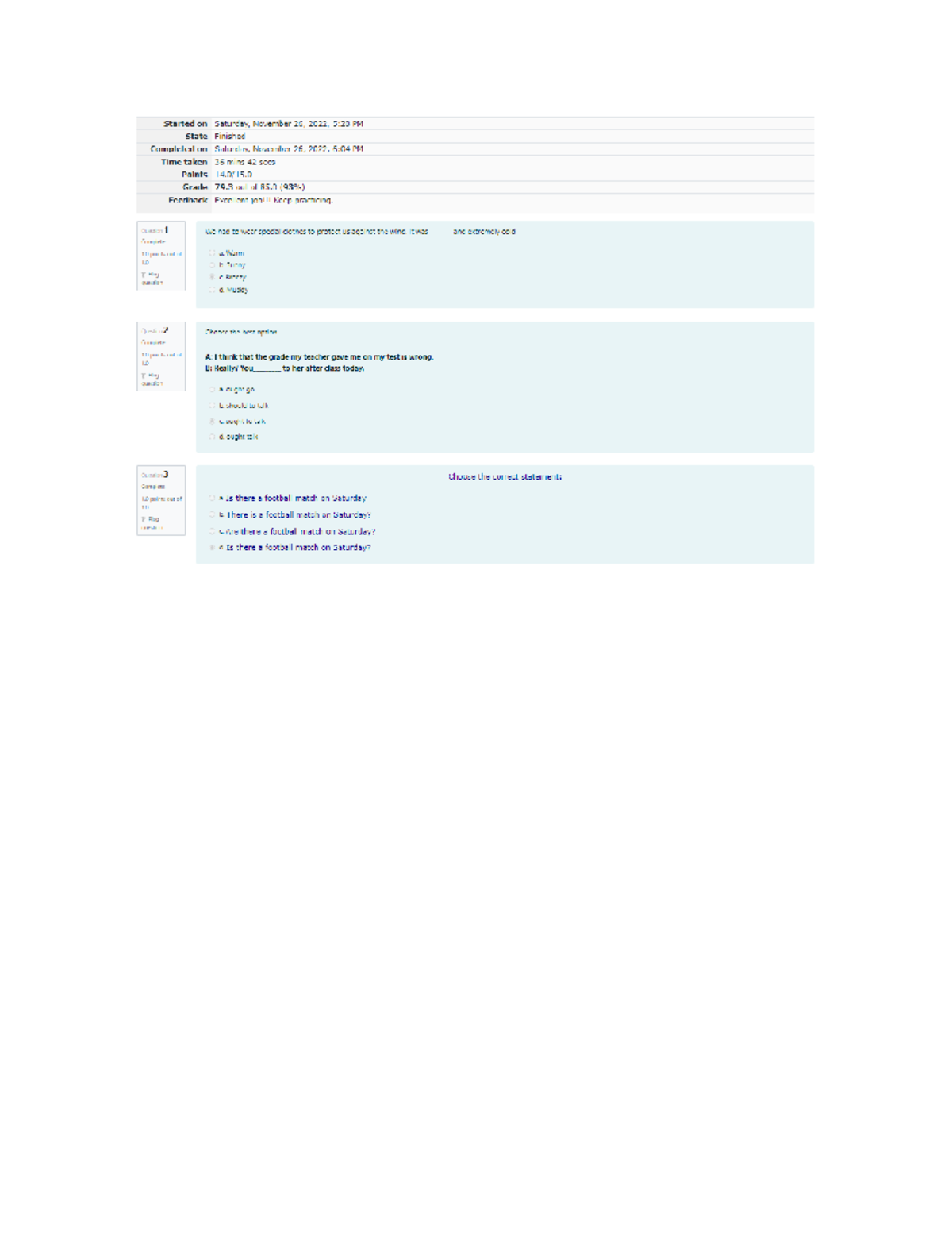 Unit 2 - Task 5 - Grammar and vocabulary quiz - Evaluation quiz ...