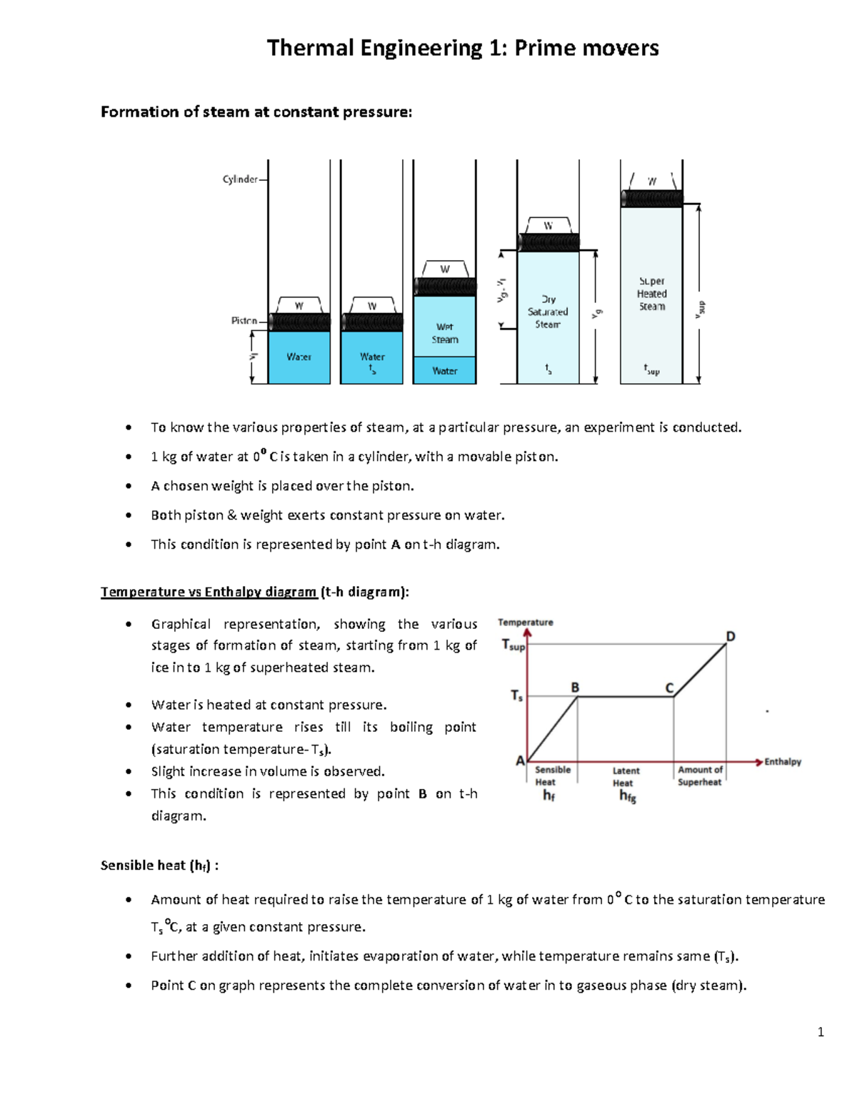 Notes -I C Engines (BME) - Thermal Engineering 1: Prime movers ...