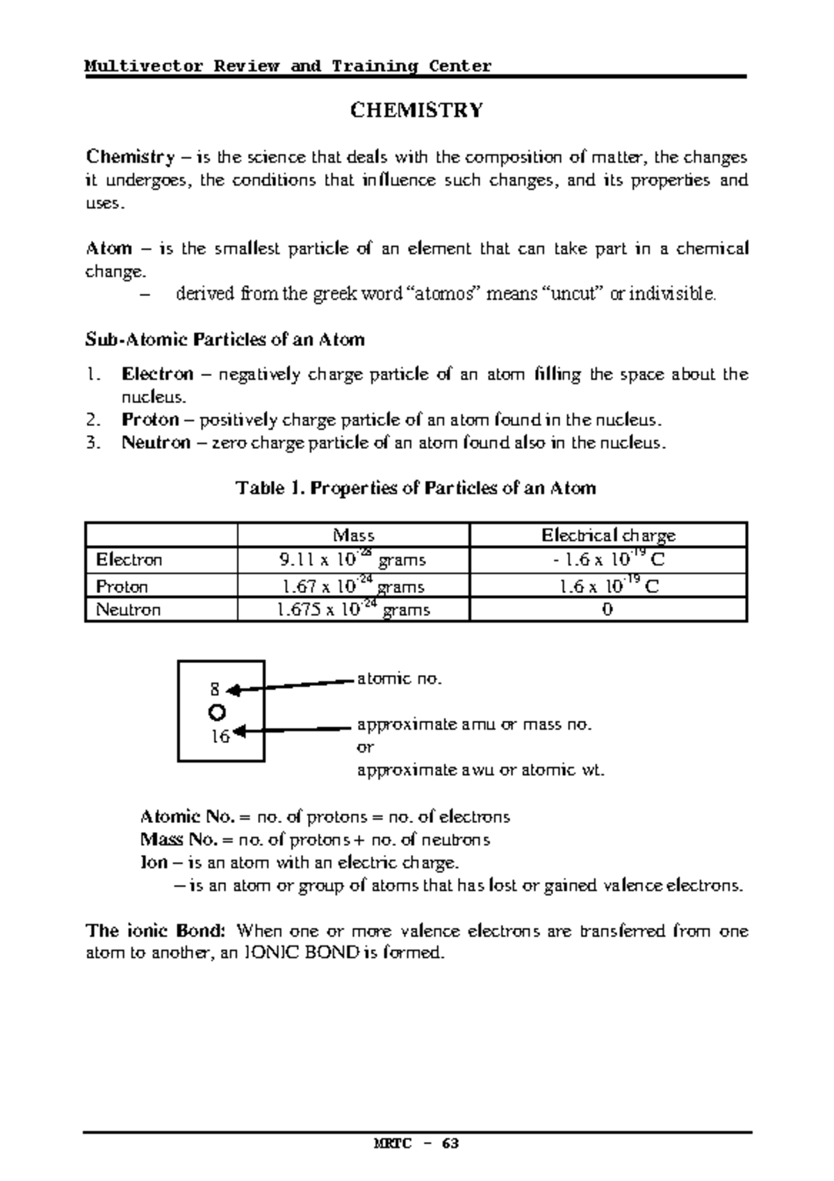 Chemistry - reviewer from multivector - CHEMISTRY Chemistry – is the ...